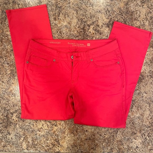 Faded Glory | Jeans | Bright Red Jeans | Poshmark